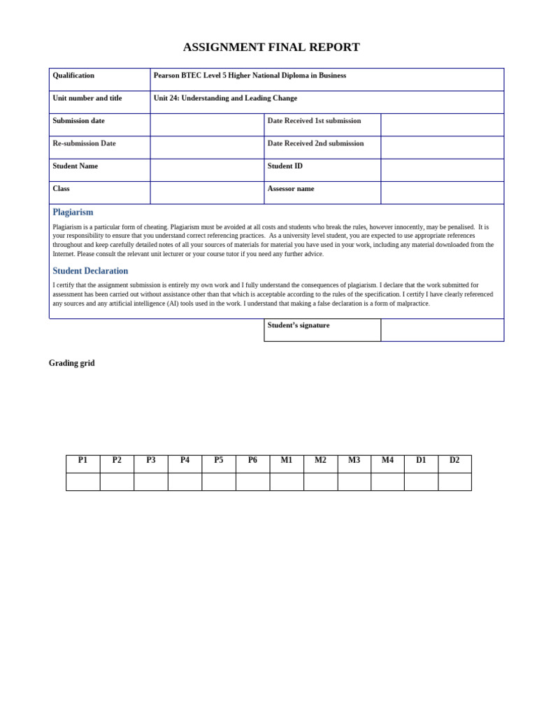 Assignment Final Report | PDF