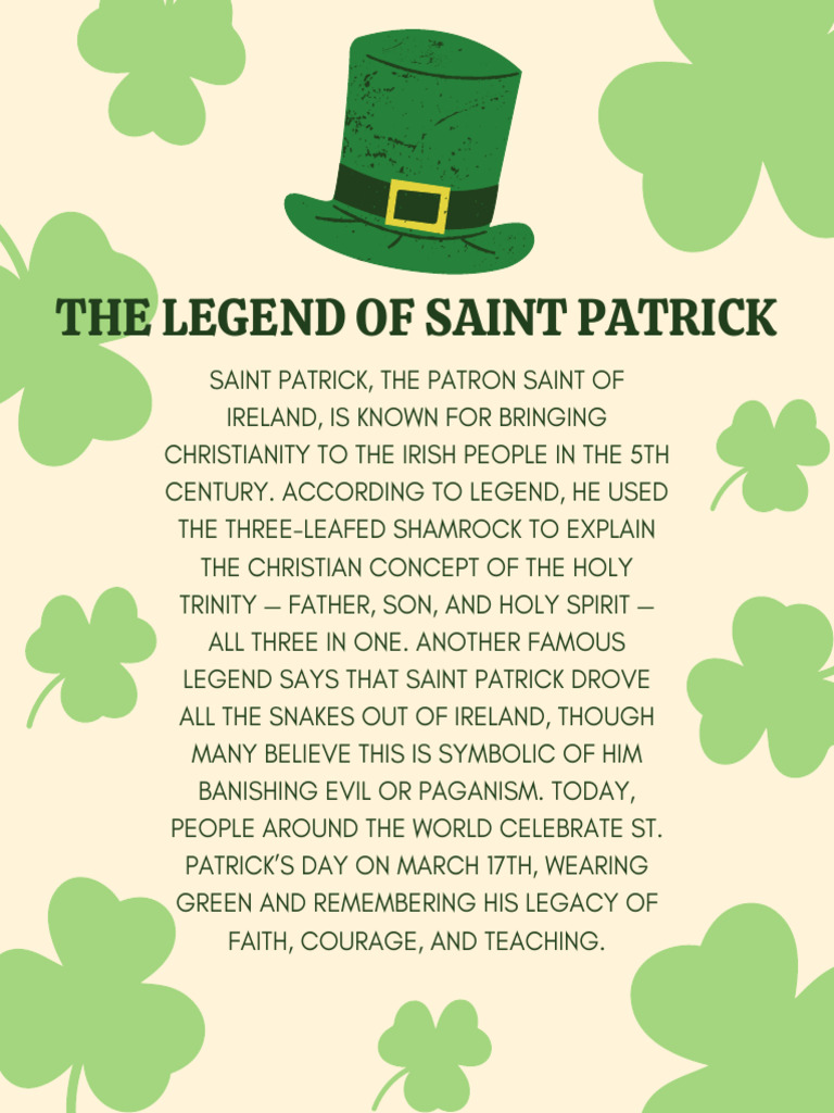 The Legacy of Saint Patrick Explained | PDF