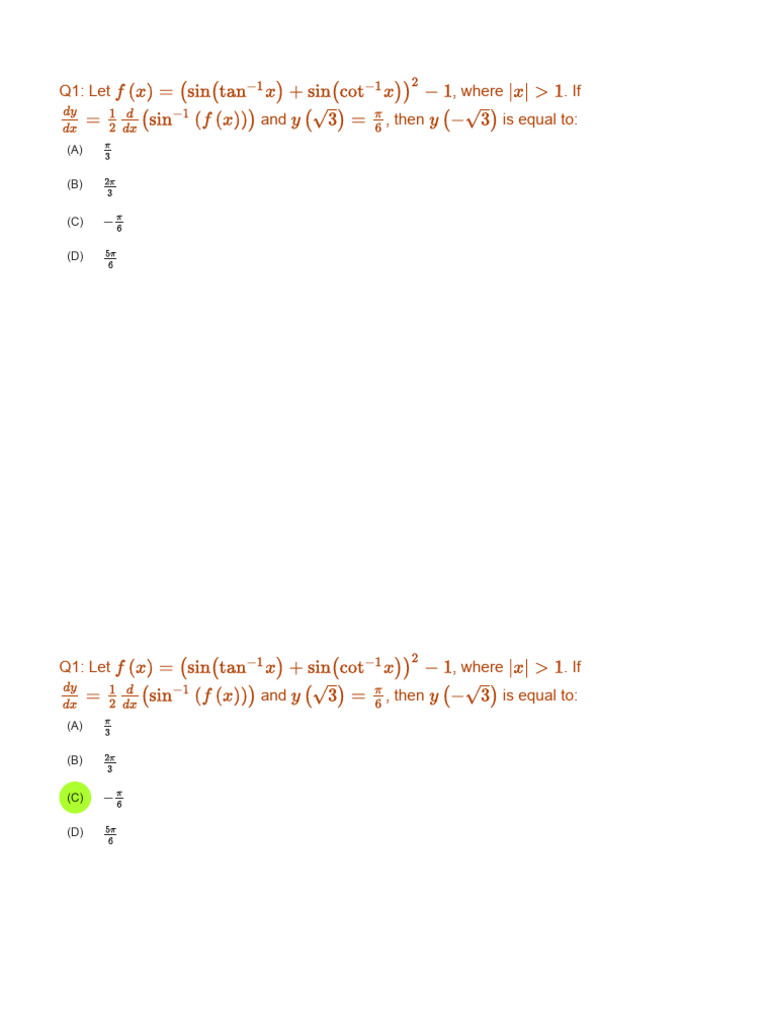 Indefinite Integration - JEE Mains PYQ 2020-2022 | PDF | Mathematical Analysis | Calculus