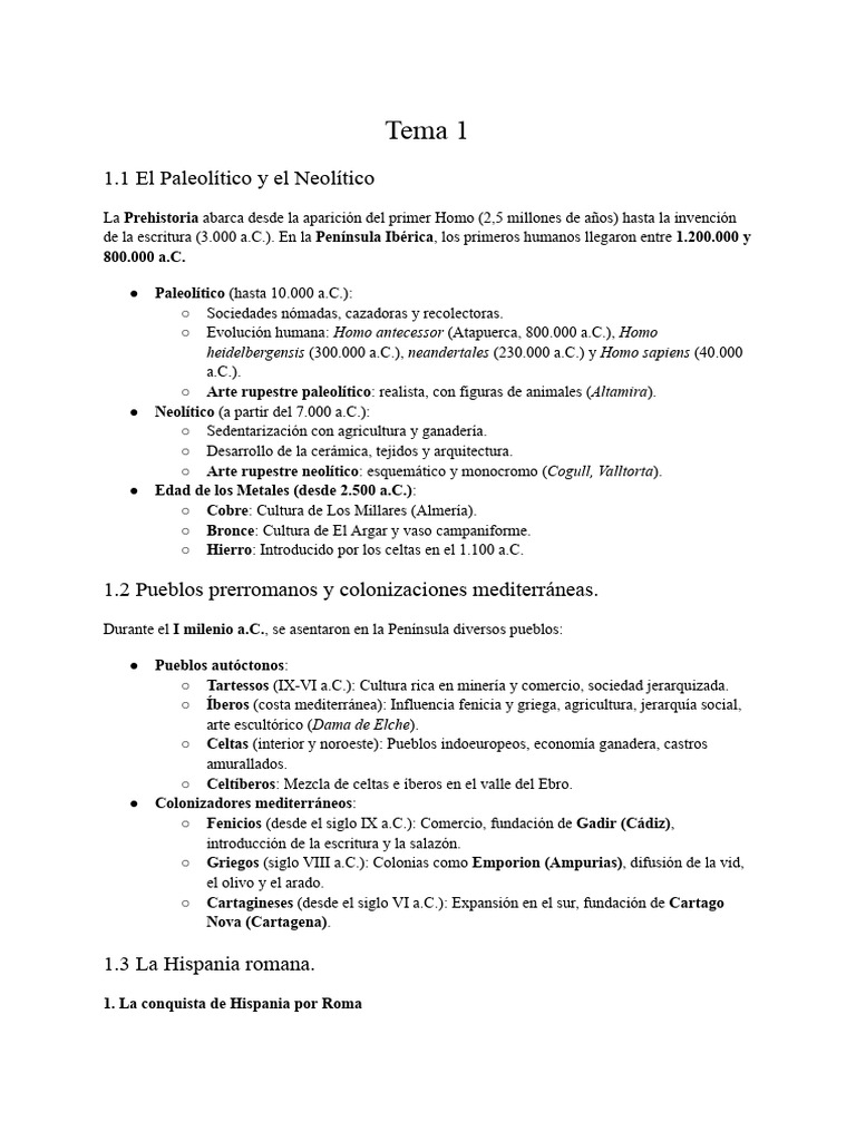 Temas cortos historia | PDF | Al Andalus | Imperio español