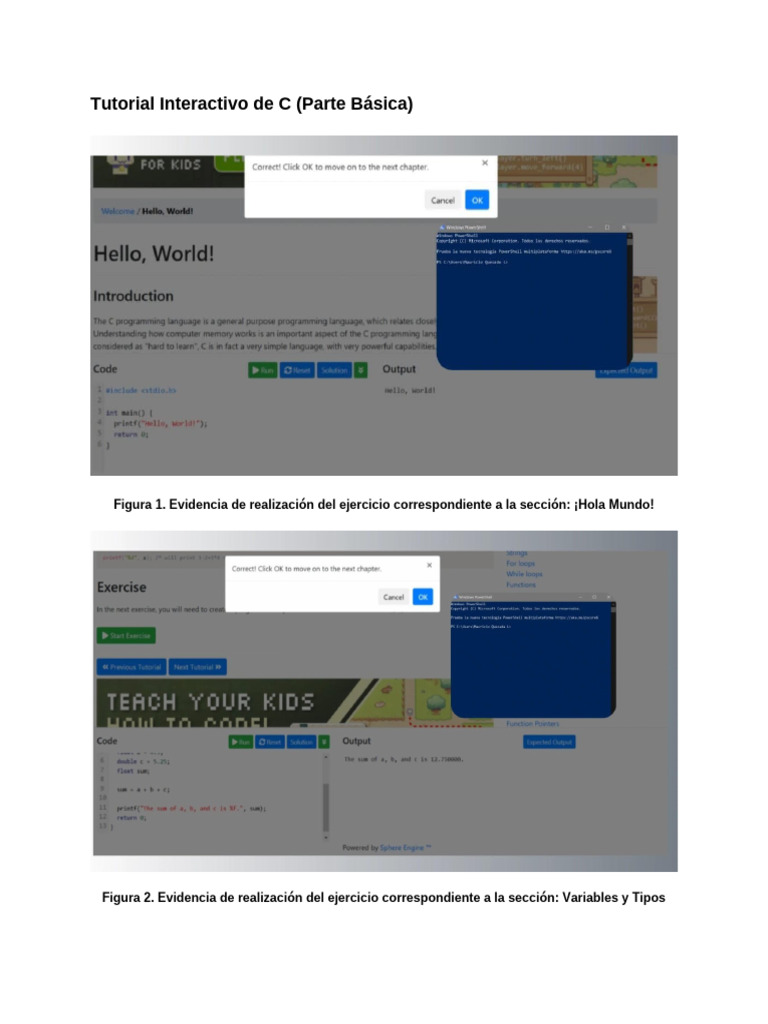 Tutorial Interactivo de C (Parte Básica) (1) (1) | PDF