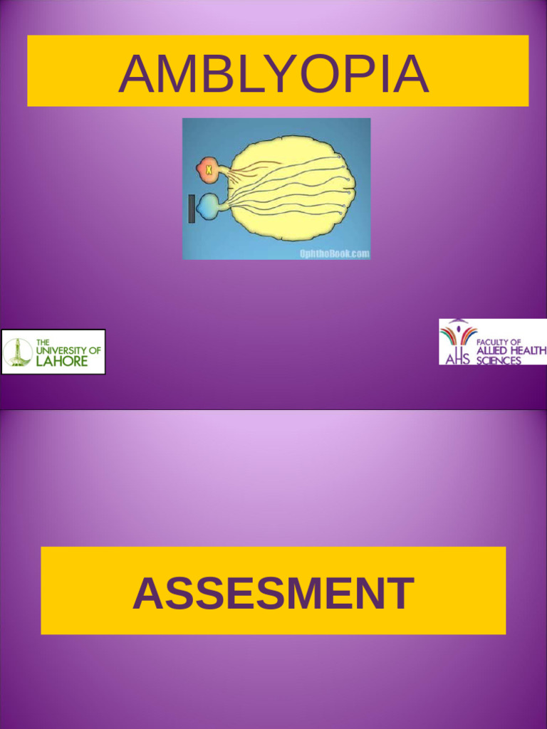 Lec 12= Amblyopia - Assesment | PDF | Contrast (Vision) | Visual Acuity