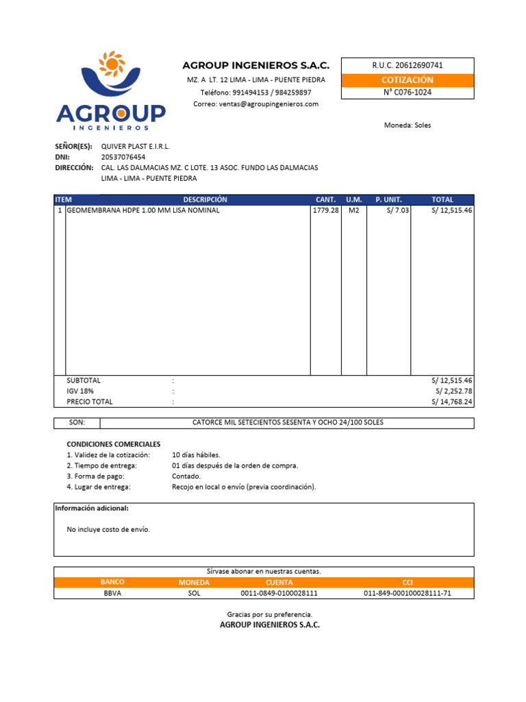 Cotización C076 - 1024 | PDF