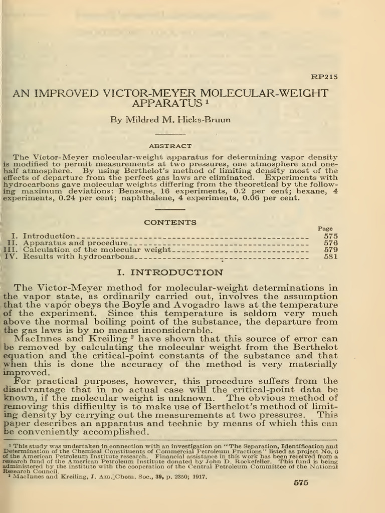 Victor Meyer Exp-2 Old Pages | PDF | Distillation | Pressure
