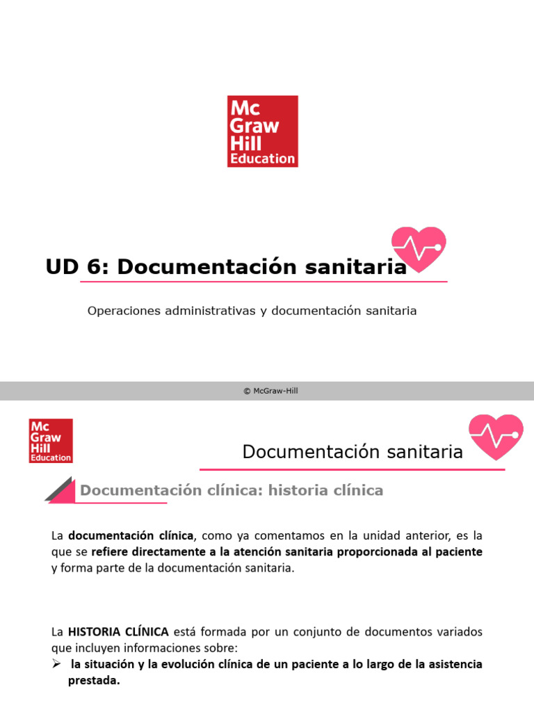 UD6 Documentación Sanitaria OAD | PDF | Historial médico | Hospital