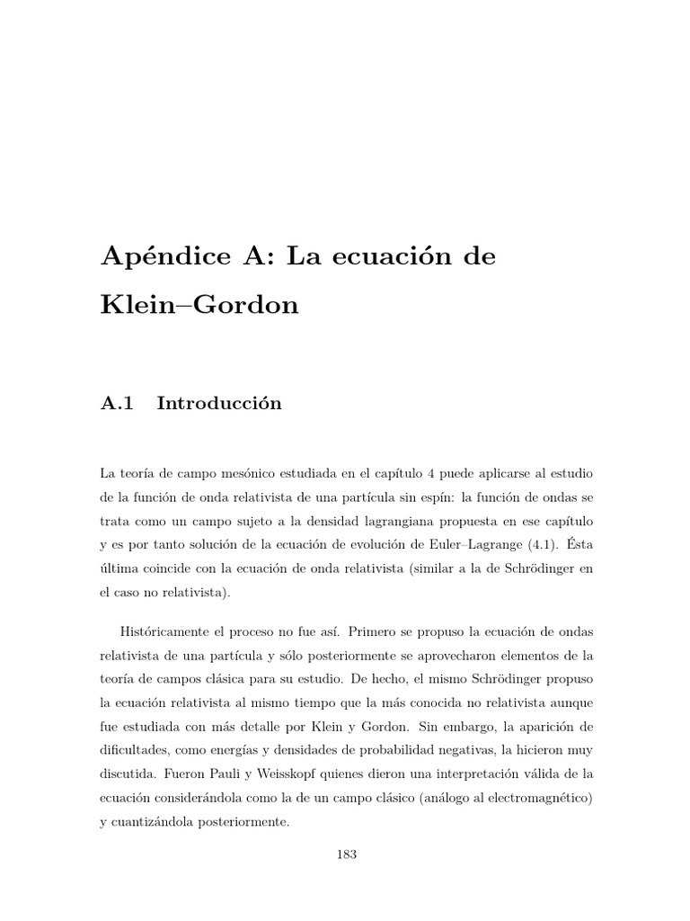 Ecuación Dirac - Klein-Gordon-29 | PDF | Función de onda | Relatividad ...