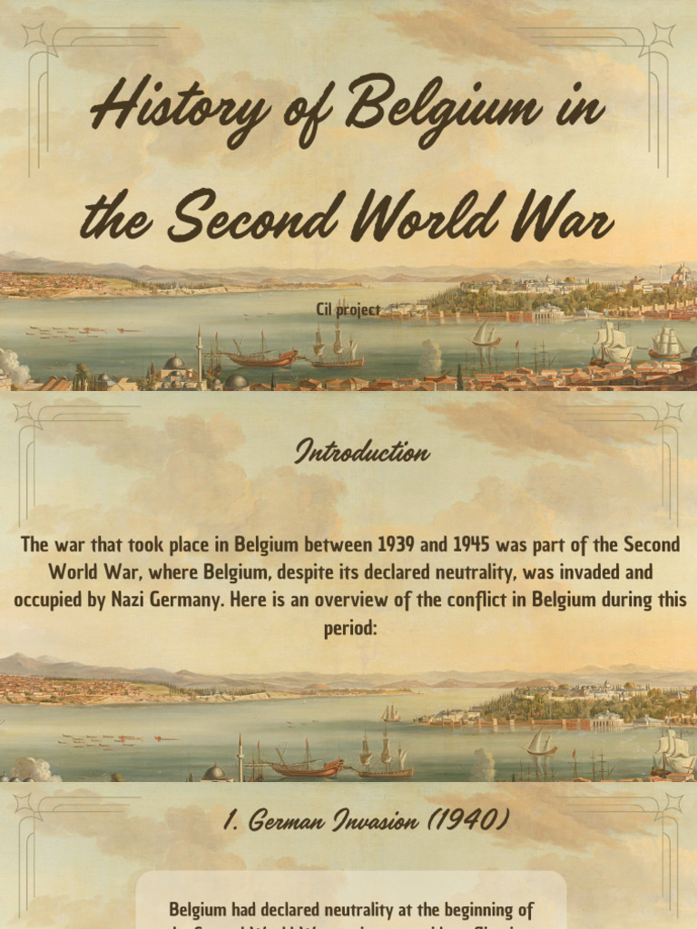 History of Belgium in The Second World War | PDF