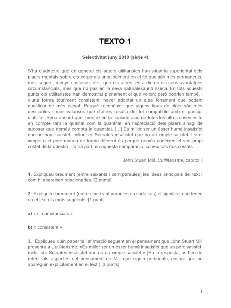 Mill Selectividad | PDF