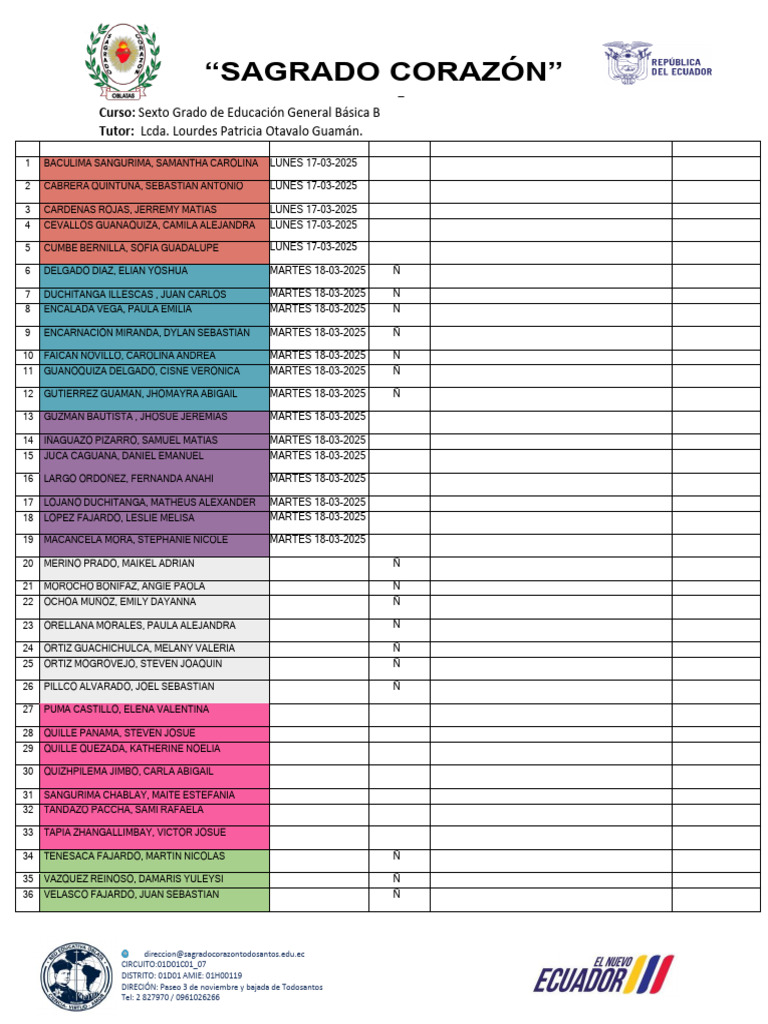 Sexto B-Septimo A | PDF