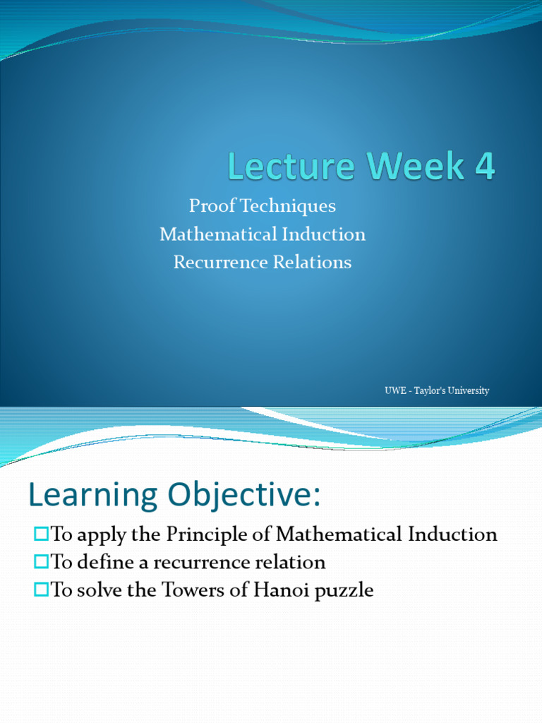 Lecture 4-Mathematical Induction | PDF | Mathematical Proof | Mathematical Logic