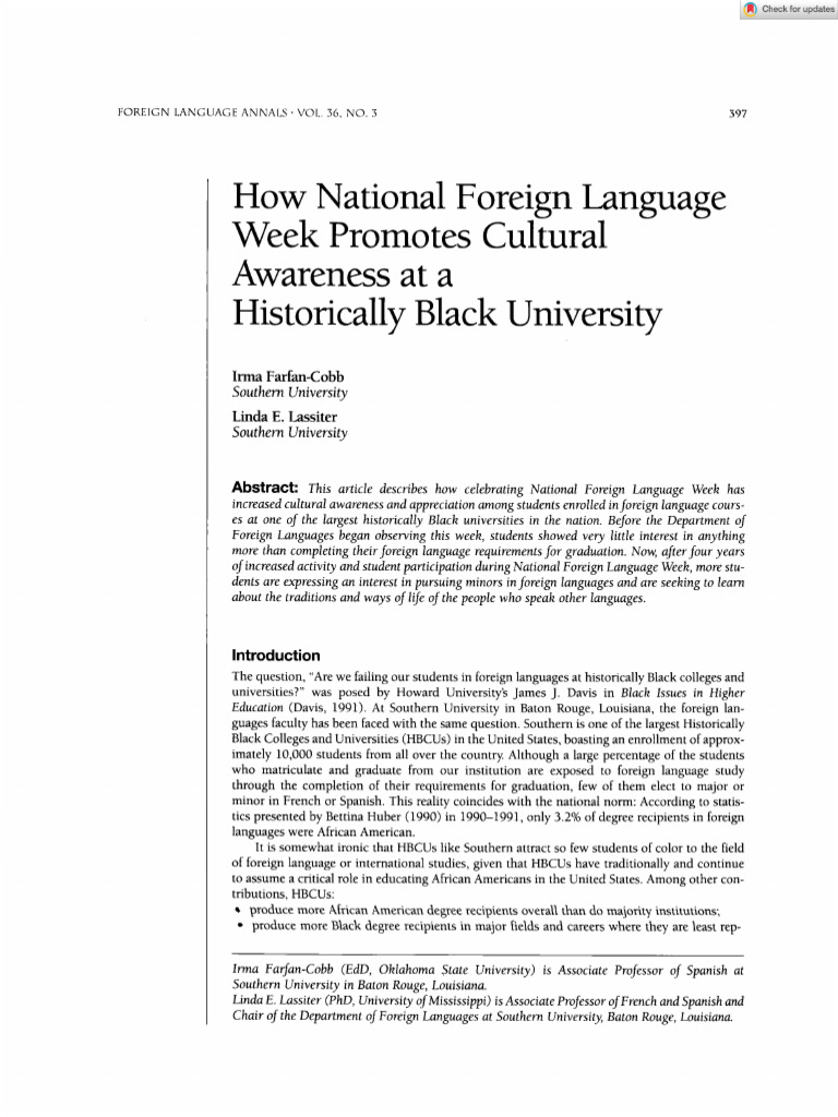 Foreign Language Annals - 2009 - Farfan Cobb - How National Foreign ...