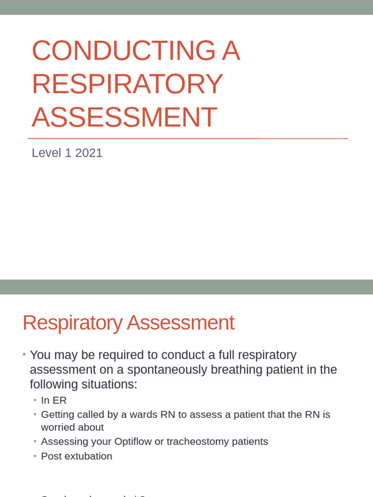 Conducting A Respiratory Assessment | PDF | Diseases And Disorders ...
