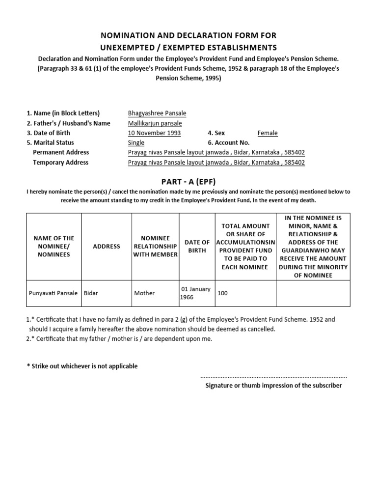 Bhagyashree Pansale Exljoiningformpfform | PDF
