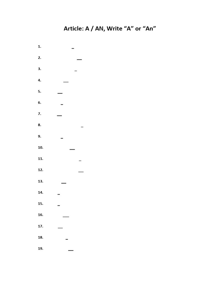 A vs. An Usage Guide | PDF