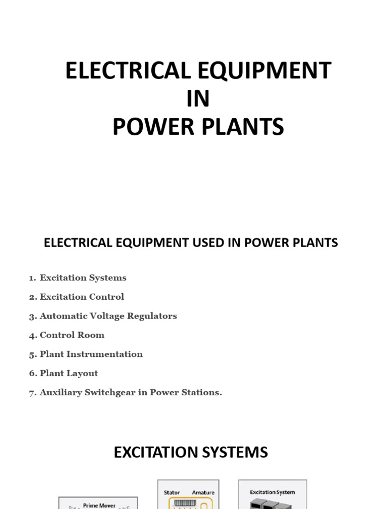 Electrical Equipment in Power Plants | PDF | Rectifier | Electric Generator