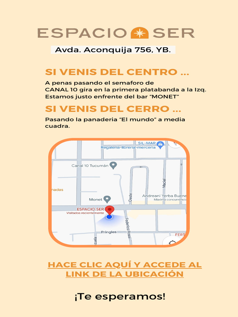 Como Llegar A Espacio SER | PDF