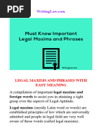 Essential Latin Legal Phrases Explained | PDF | Justice | Crime & Violence