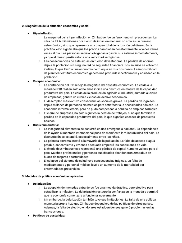 Expo Macro Zimbawe | PDF | Inflación | Economias