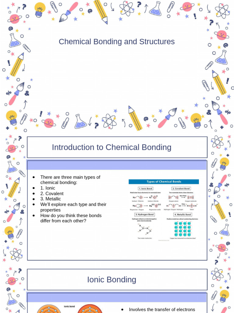 Chemical Bonding and Structures | PDF | Chemical Bond | Polymers