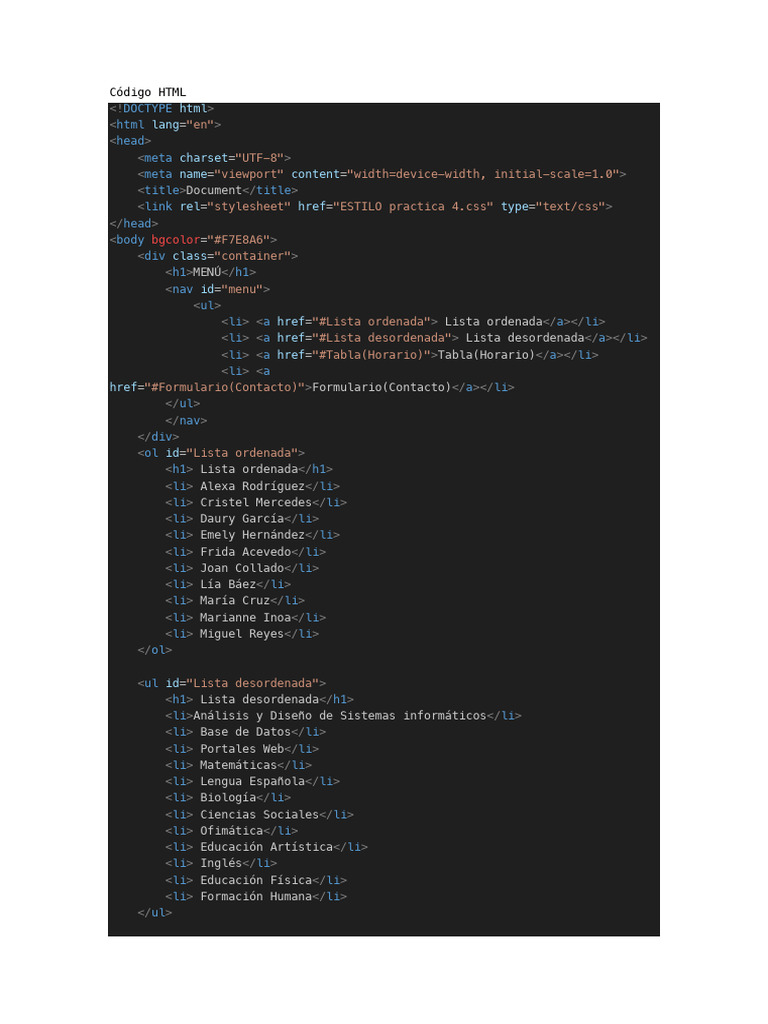 2 Prac 4 HTML | PDF | Ingeniería de software | Hipertexto