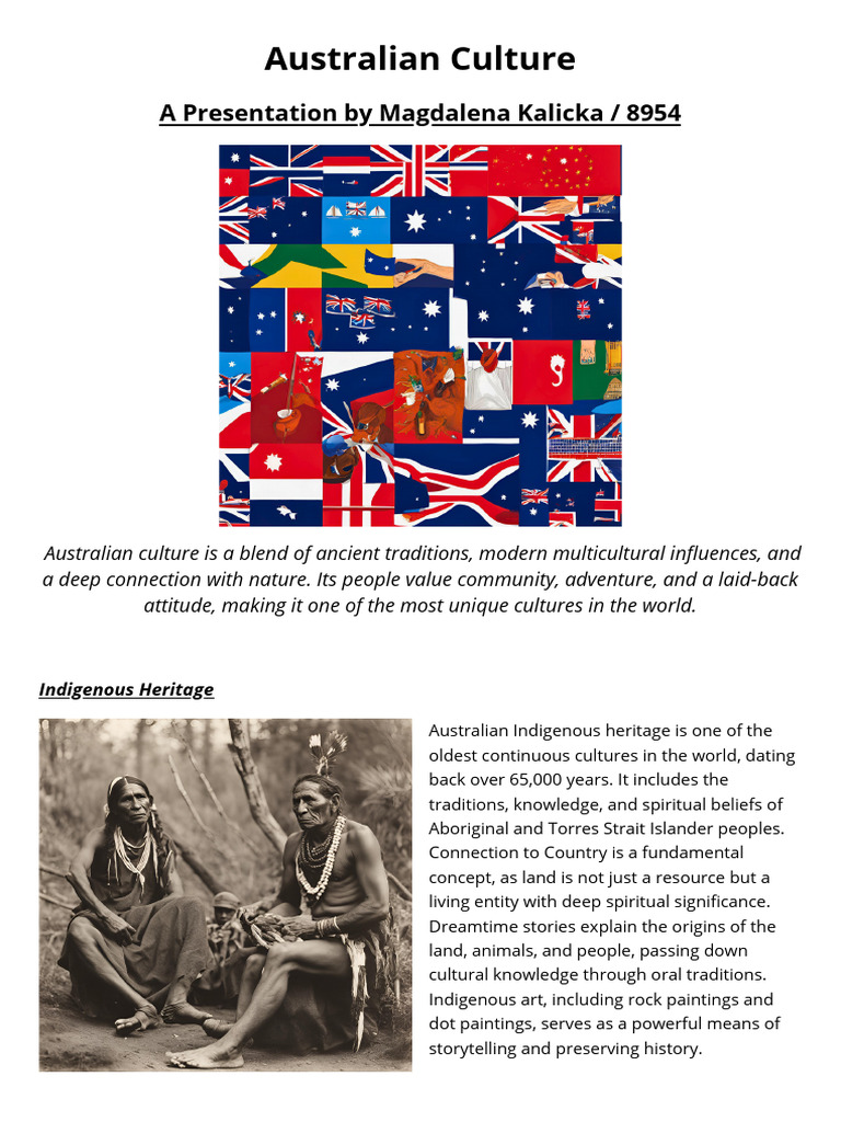 Australian Culture Presentation | PDF | Australia | Indigenous Australians