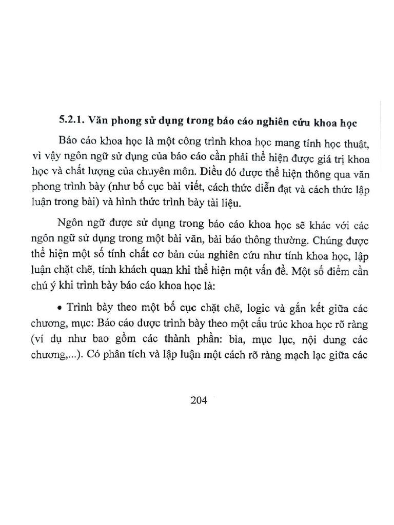 Văn Phong S D NG Trong Báo Cáo NCKH | PDF