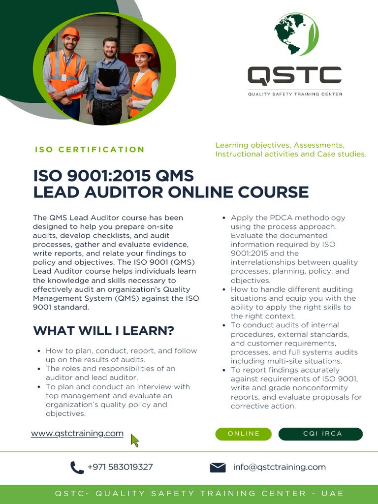 Iso 9001 - 2015 QMS Lead Auditor Online Course | PDF | Quality Management System | Audit
