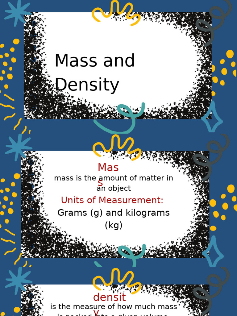 Understanding Mass and Density Concepts | PDF | Density | Volume