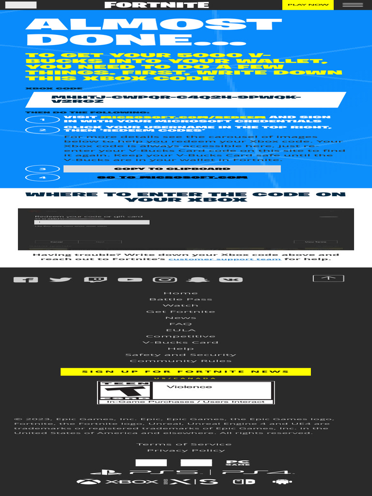 Fortnite V-Bucks Redeem V-Bucks Gift Card - Fortnite | PDF