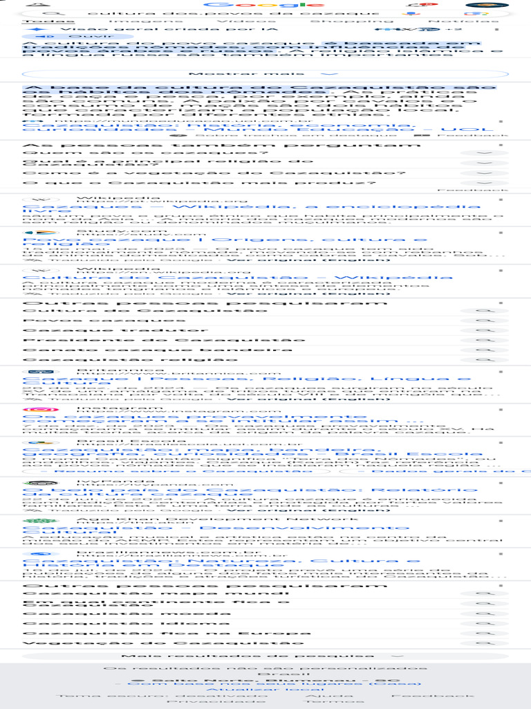 Cultura Dos - Povos Da Cazaques - Pesquisa Google | PDF | Cazaquistão | Wikipedia