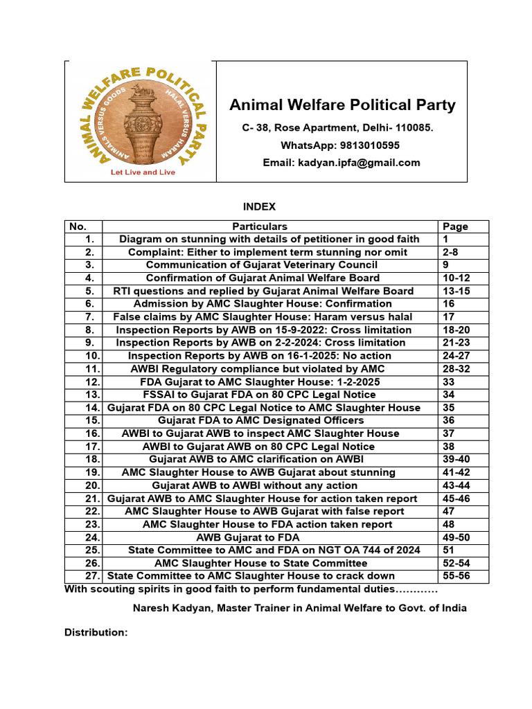 Complaint For FIR Against Designated Officer of AMC For Non-Performing ...