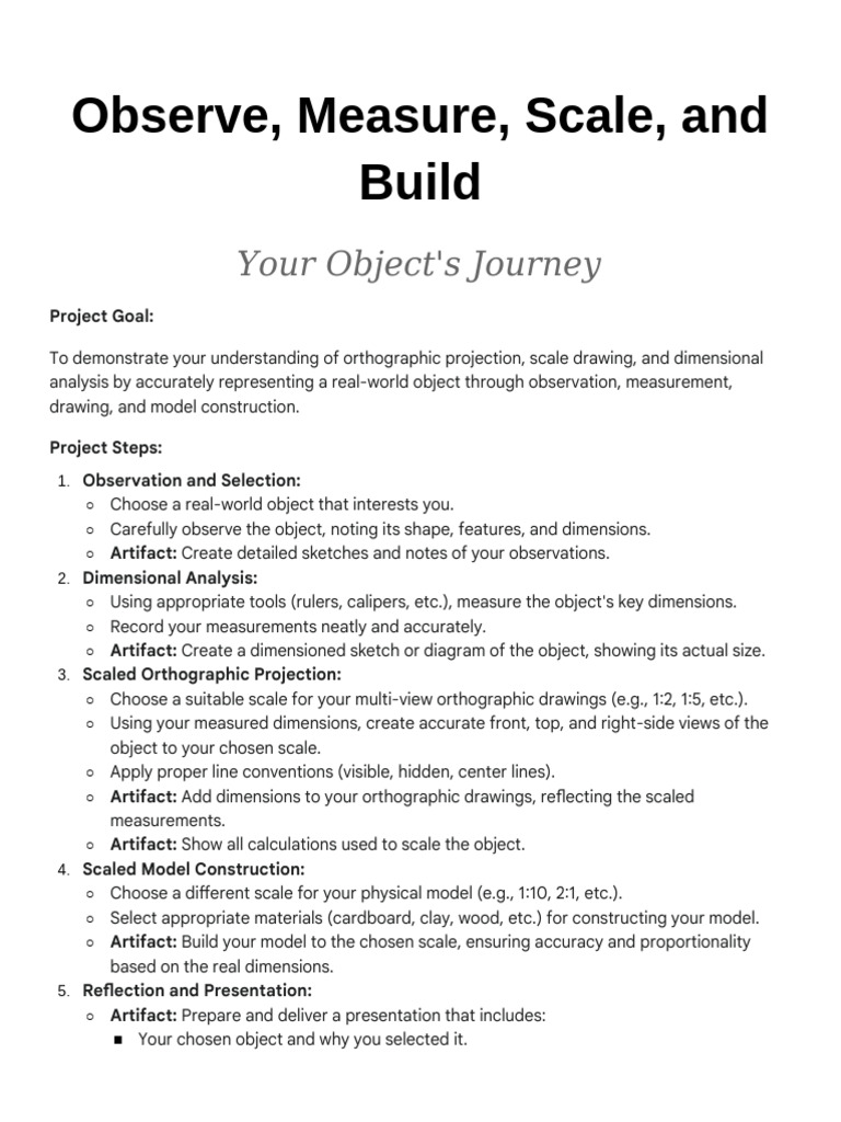 Orthographic Projections Culminating Assessment Student Handout | PDF ...