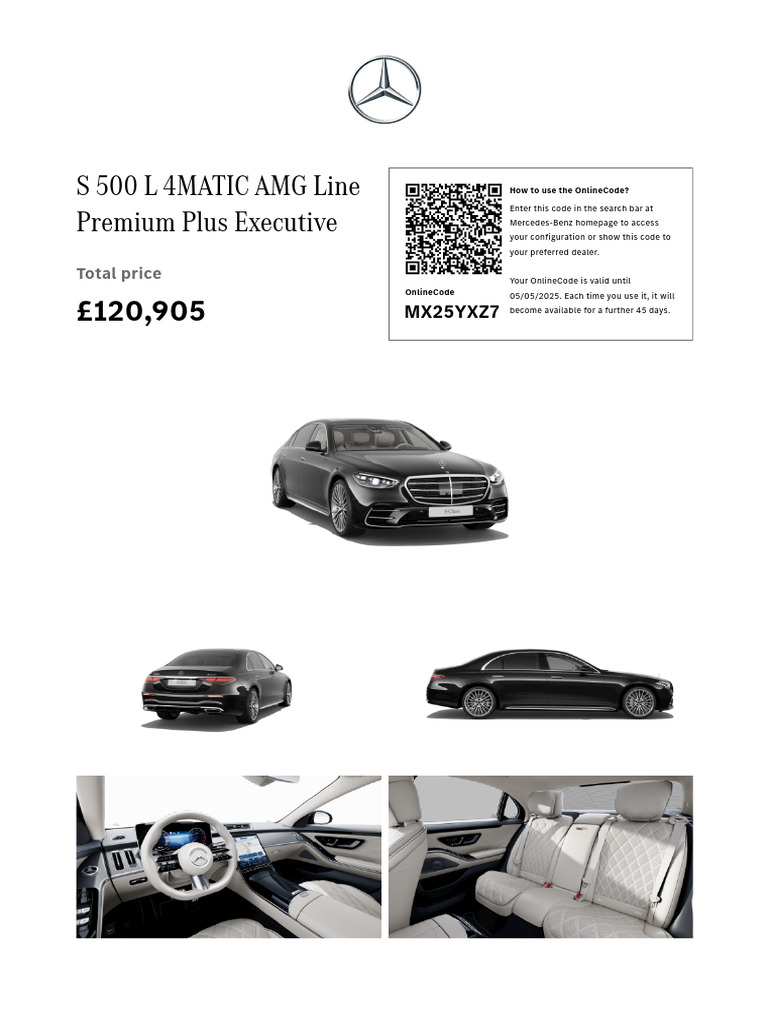 S_500_L_4MATIC_AMG_Line_Premium_Plus_Executive_MX25YXZ7 | PDF | Fuel ...
