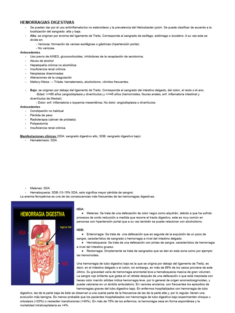 Hemorragias Digestivas | PDF | Hemorroides | Colitis ulcerosa