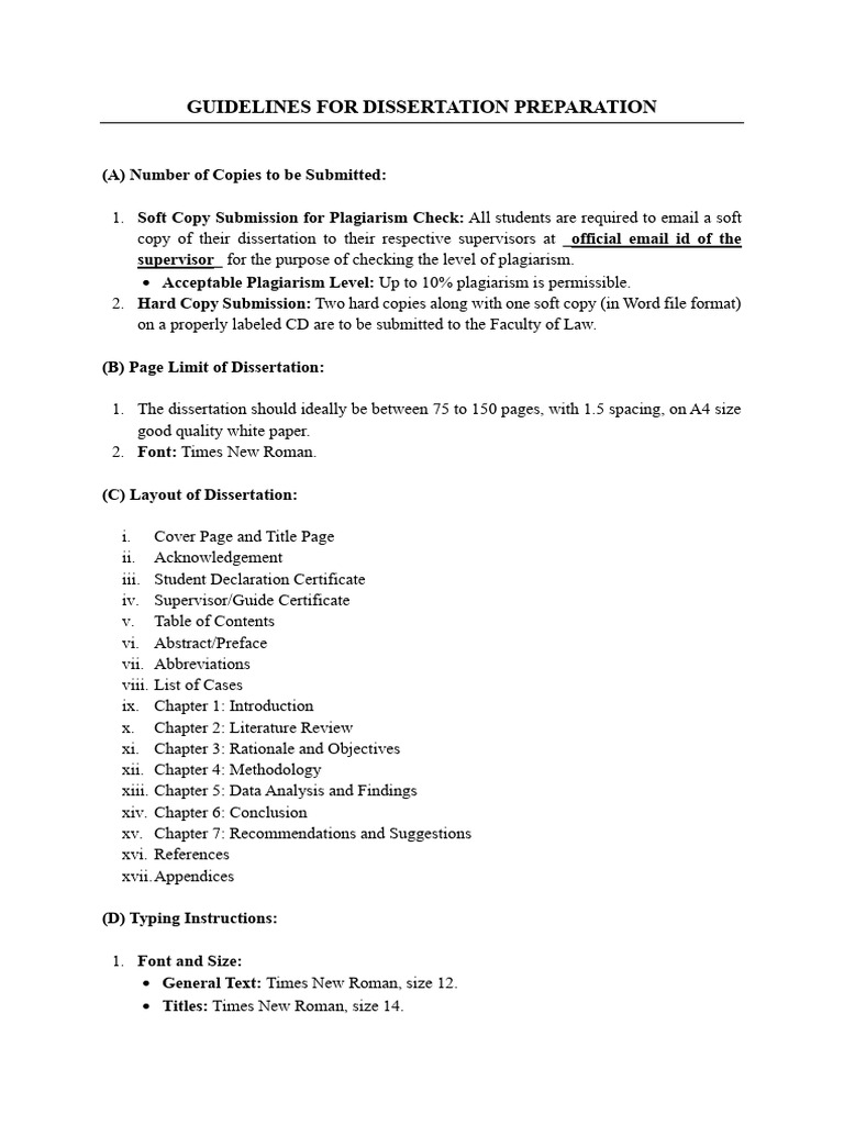 Guidelines for Dissertation Session 2023-24 (2) | PDF | Thesis | Page ...