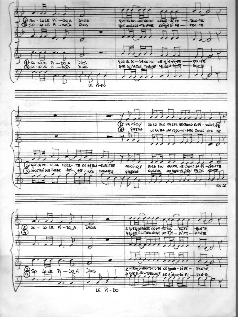 Solo Le Pido A Dios SATB-1 | PDF