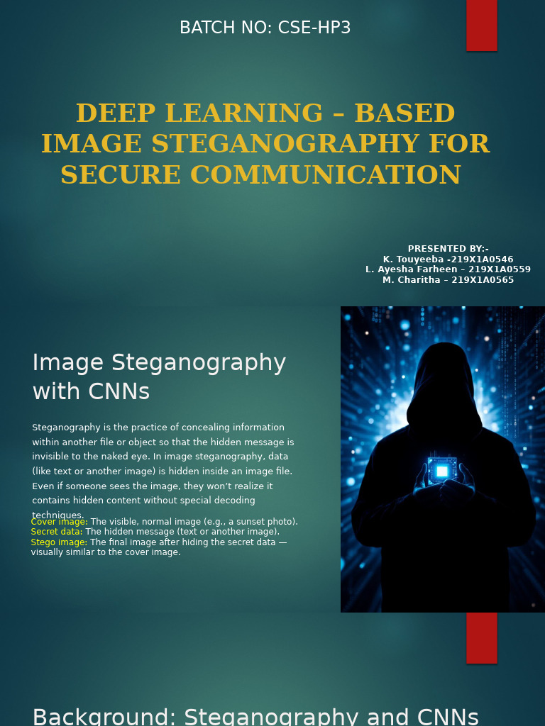 Image-Steganography-with-CNNs (1) - 1 | PDF | Algorithms | Machine Learning