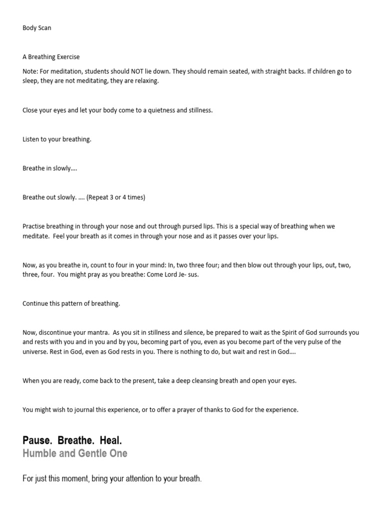 Breathing Exercises | PDF