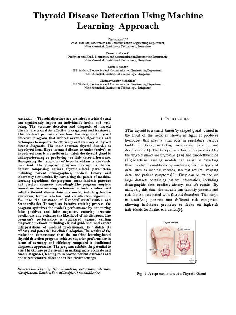 Thyroid Disease Detection - Using ML | PDF | Machine Learning | Thyroid Stimulating Hormone