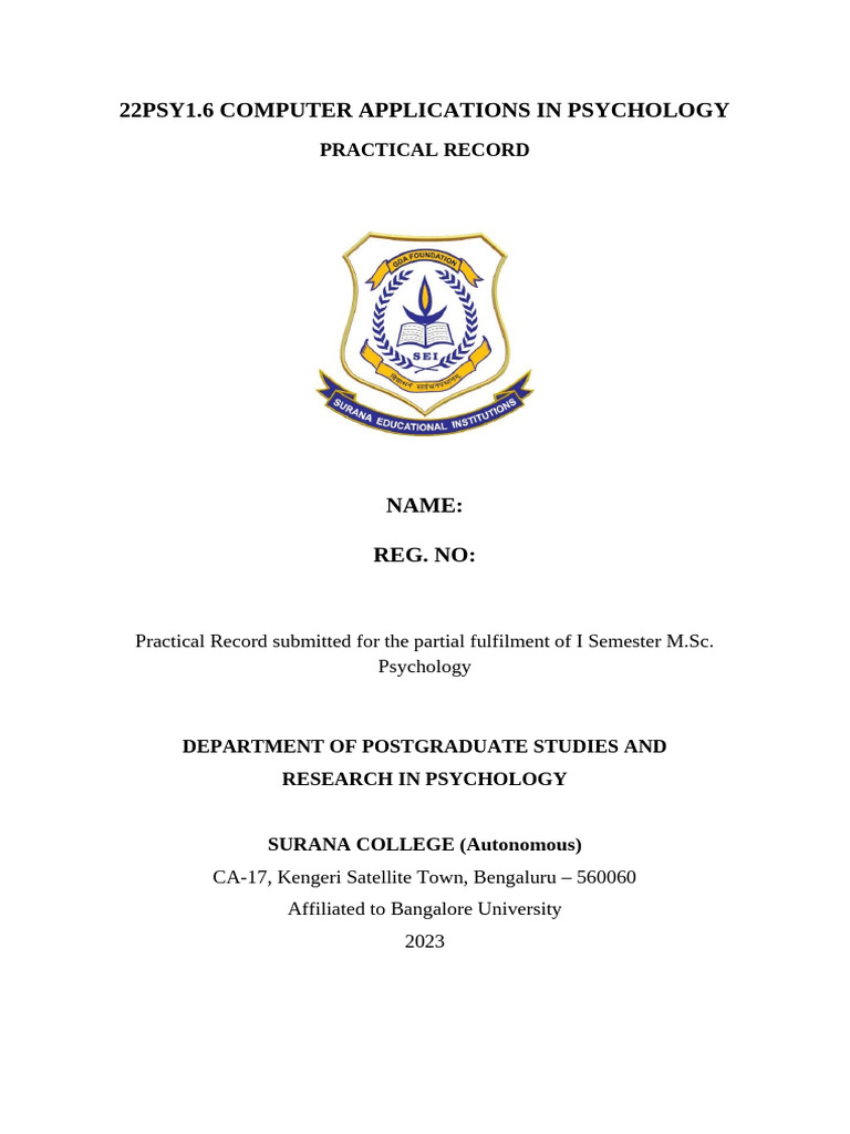 22PSY1.6 Record Cover Page | PDF