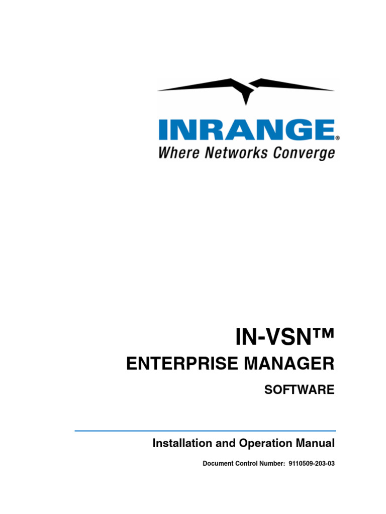 In-Vsn™: Enterprise Manager | PDF | Microsoft Windows | Network Switch