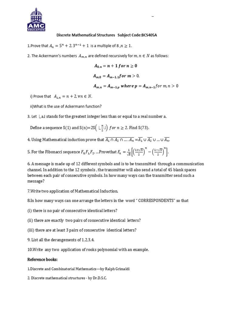 Discrete Mathematics Assignment IV | PDF