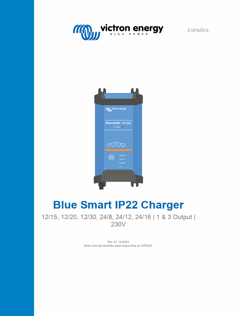 Blue Smart IP22 Charger-Es | PDF | Cargador de batería | Corriente continua