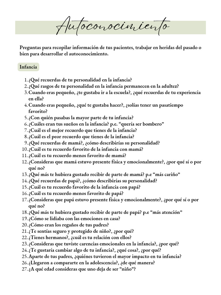 Autoconocimiento | PDF | Adolescencia | Adultos
