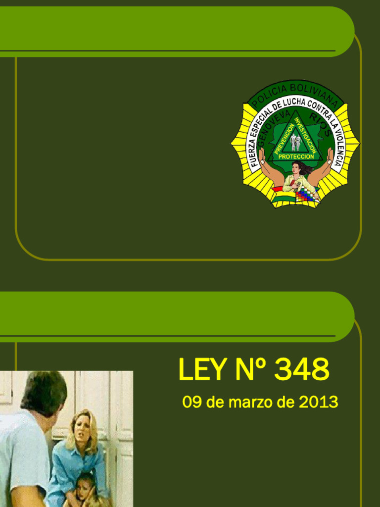 Ley 348 | PDF | Violencia | Violencia doméstica