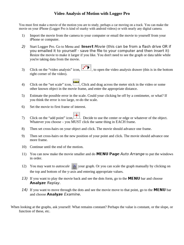 Video Motion Analysis with Logger Pro | PDF | Icon (Computing) | Software