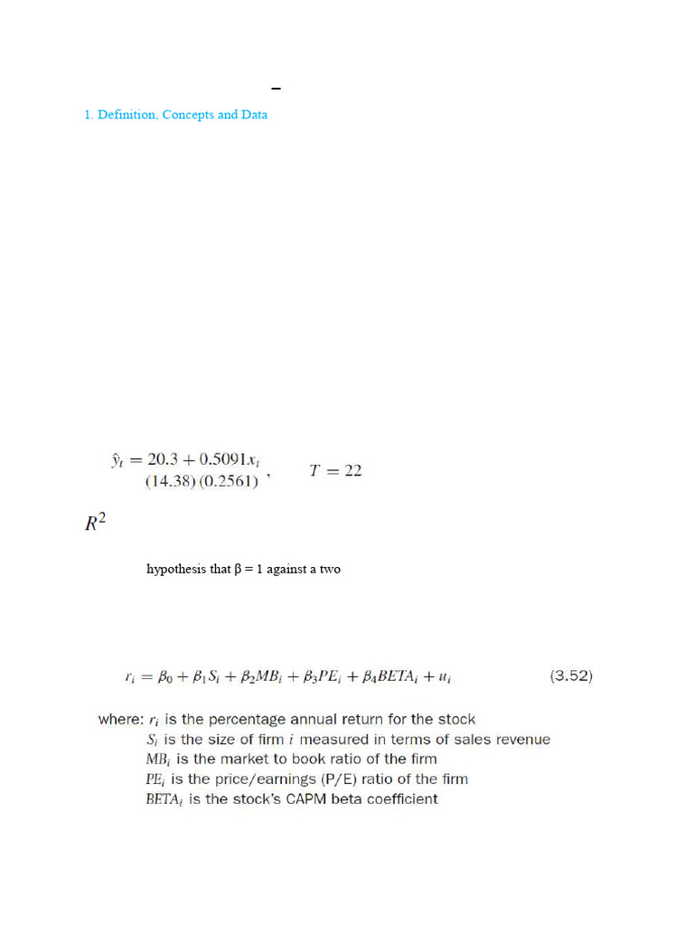 Financial Econometric Exercises | PDF | Regression Analysis | Econometrics