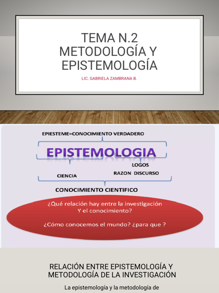 TEMA N.2 Metodologia y Epistemolog. | PDF