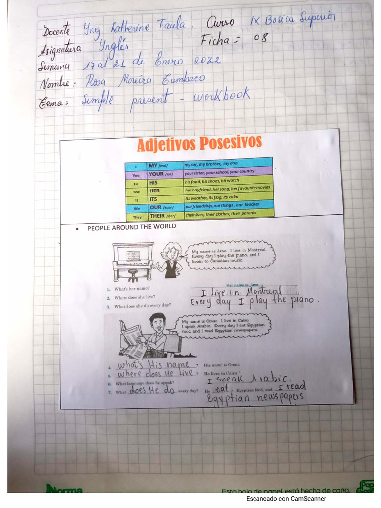 Ficha 8 Inglés | PDF