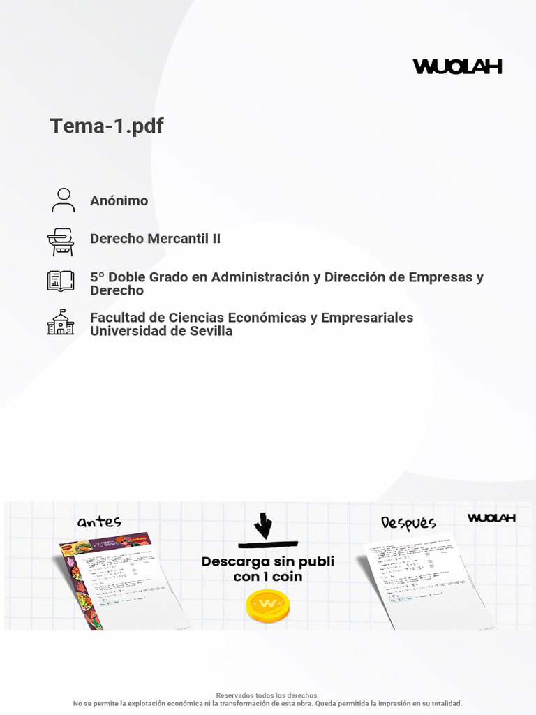 Wuolah Free Tema 1 | PDF | Pagaré | Instrumento negociable